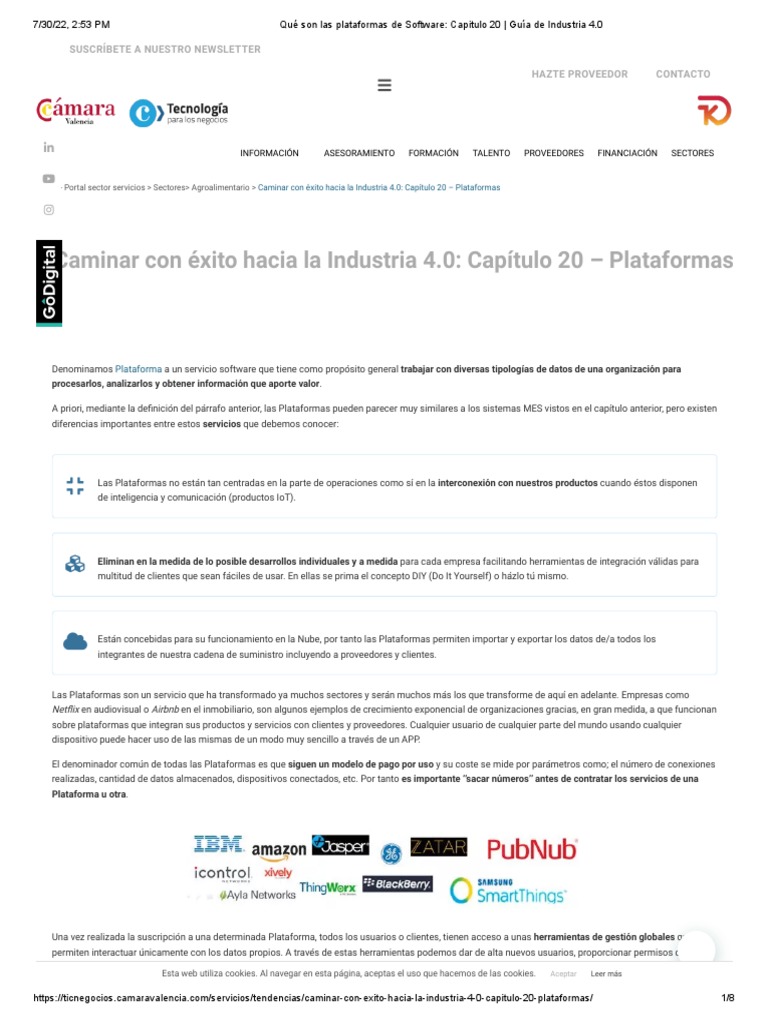 Qué Son Las Plataformas de Software - Capitulo 20 - Guía de Industria 4 ...