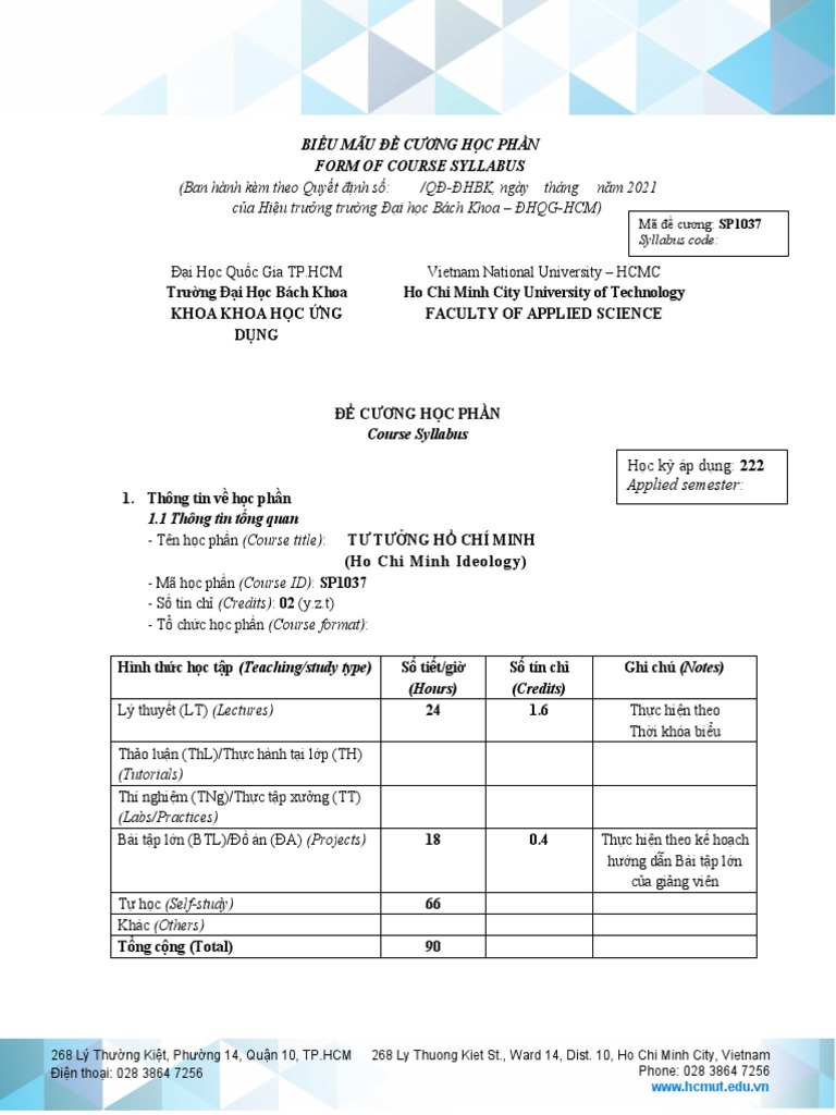 05-2022-Đề Cương Mới-tư Tưởng Hồ Chí Minh-sp1037 | PDF