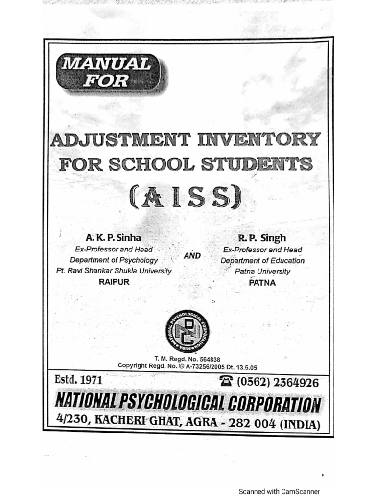 AISS Psycology Practical | PDF