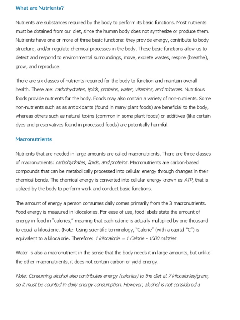 Introduction To Nutrition | PDF | Body Mass Index | Carbohydrates