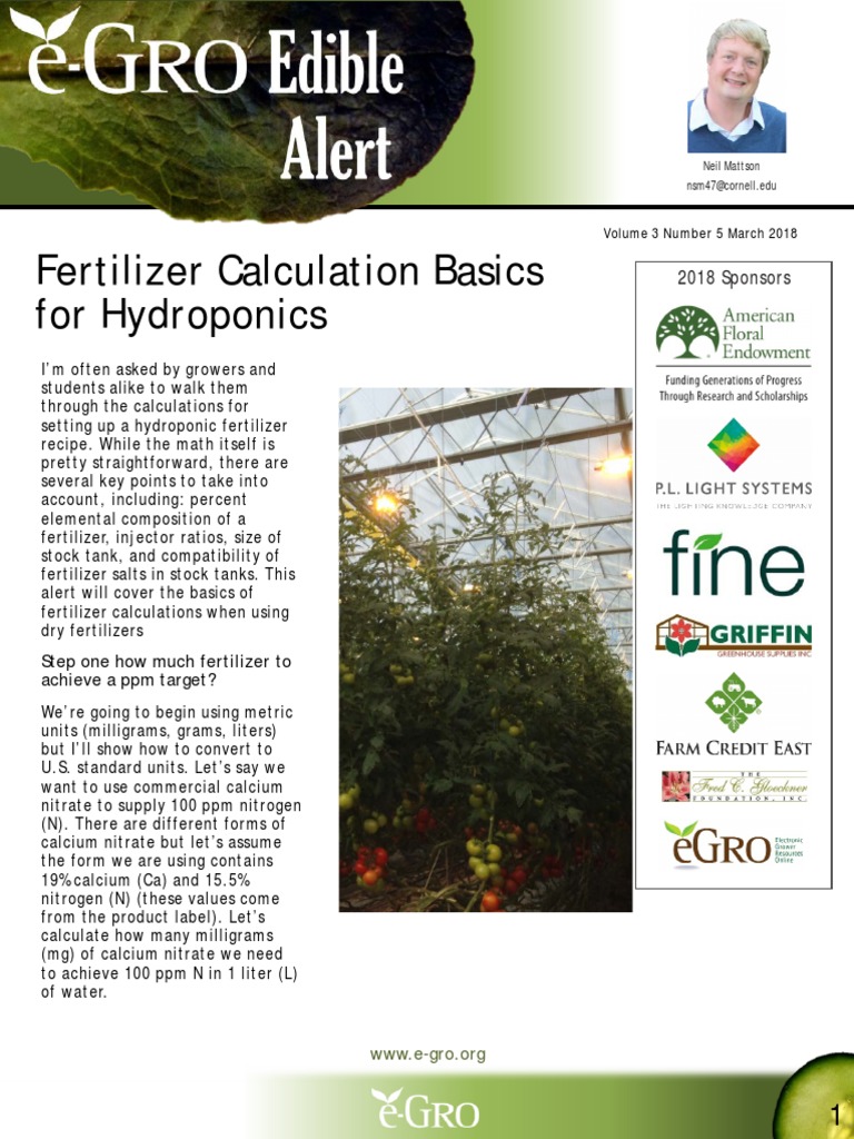 Fertilizer Calculation | Download Free PDF | Fertilizer | Magnesium