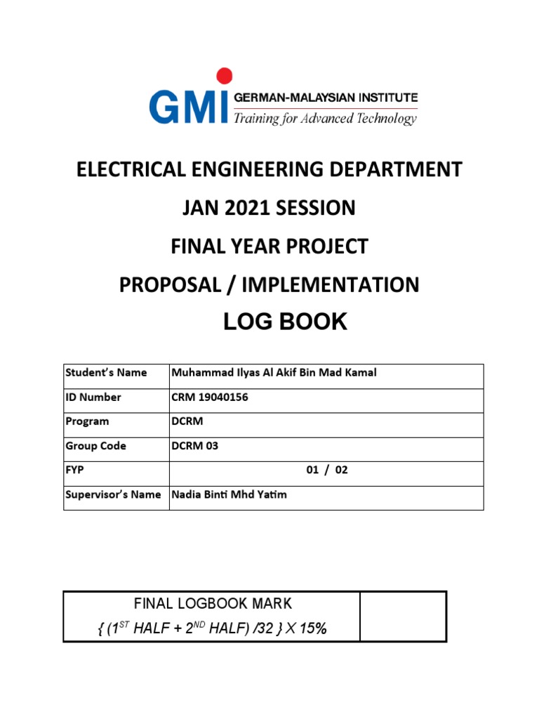 Electrical Engineering FYP Logbook | PDF