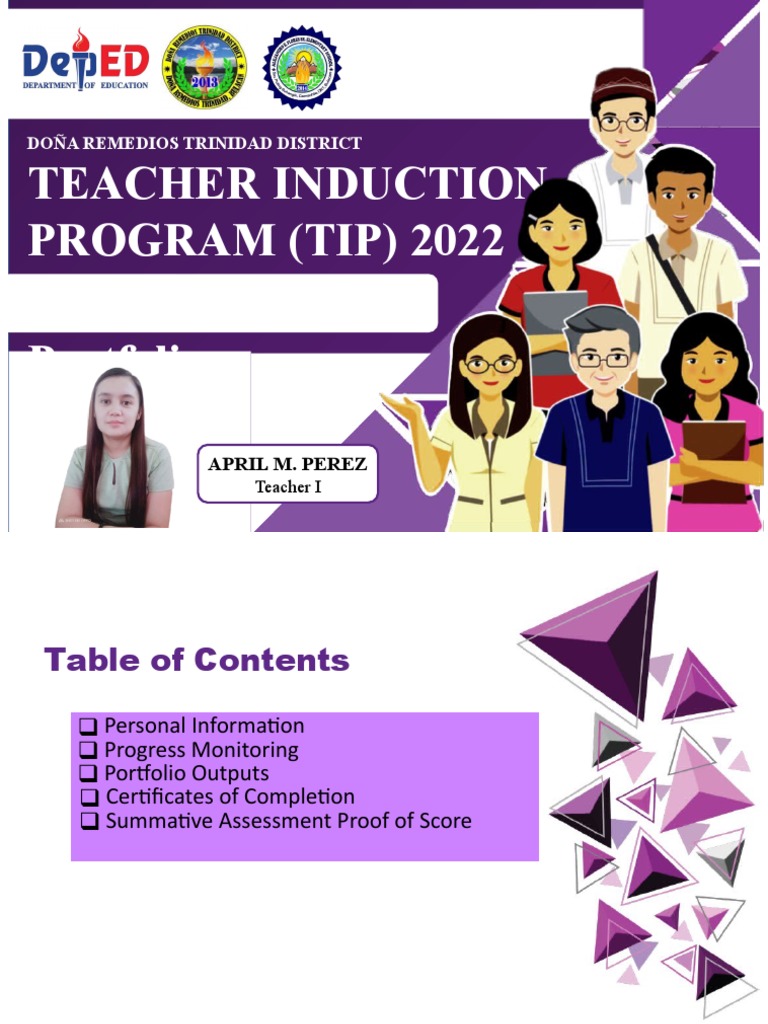 Teacher Induction Program Portfolio 2022 | PDF | Teachers | Learning