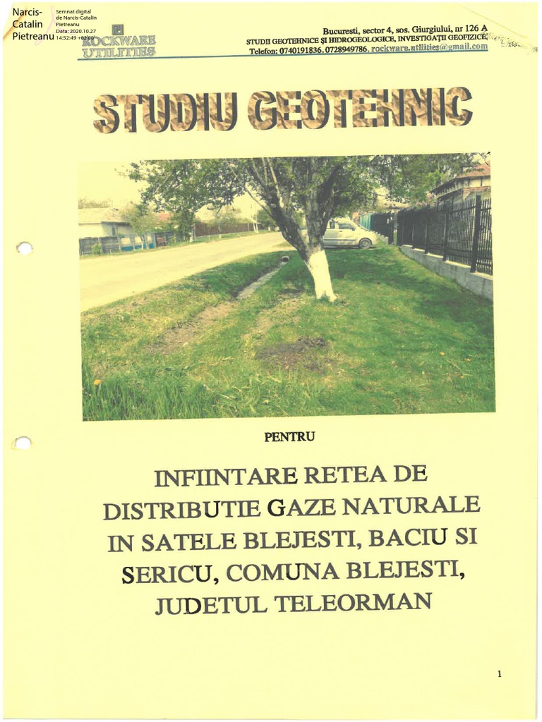 Studiu Geotehnic | PDF