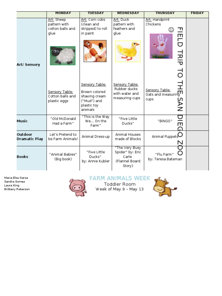 Farm Animals Week Activities Guide | PDF