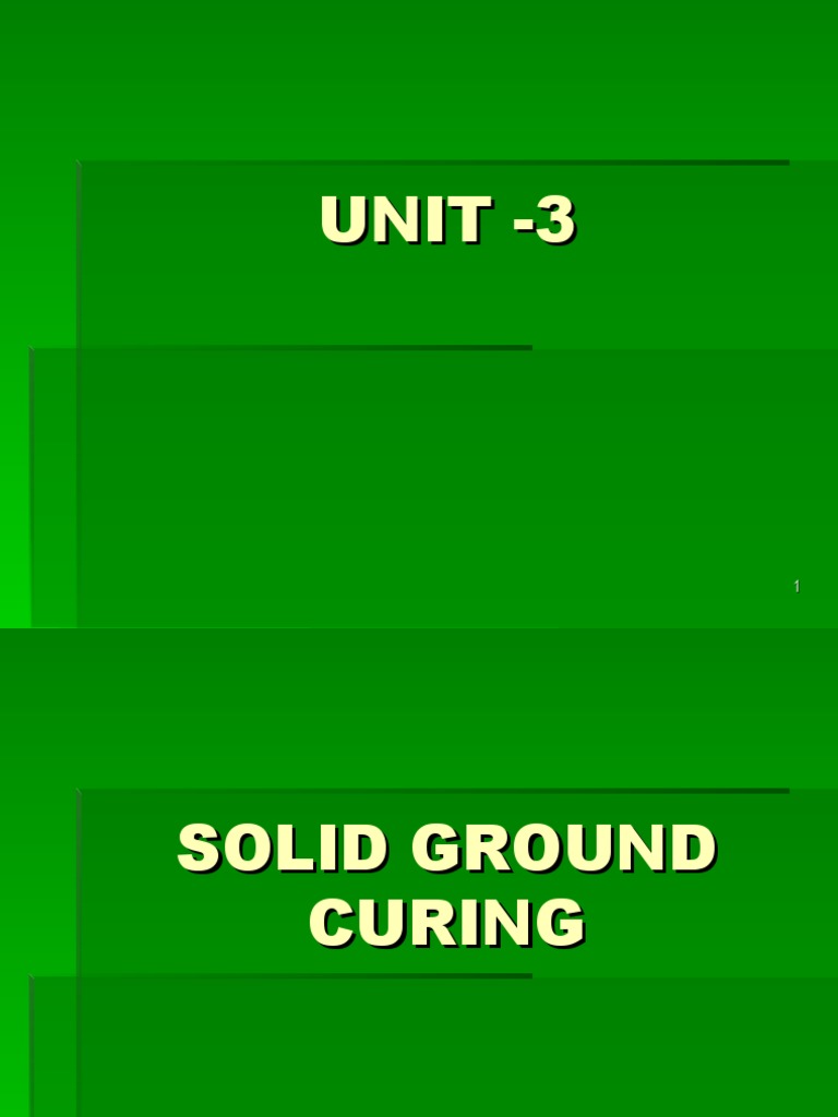 Solid Ground Curing | PDF | Lamination | Casting