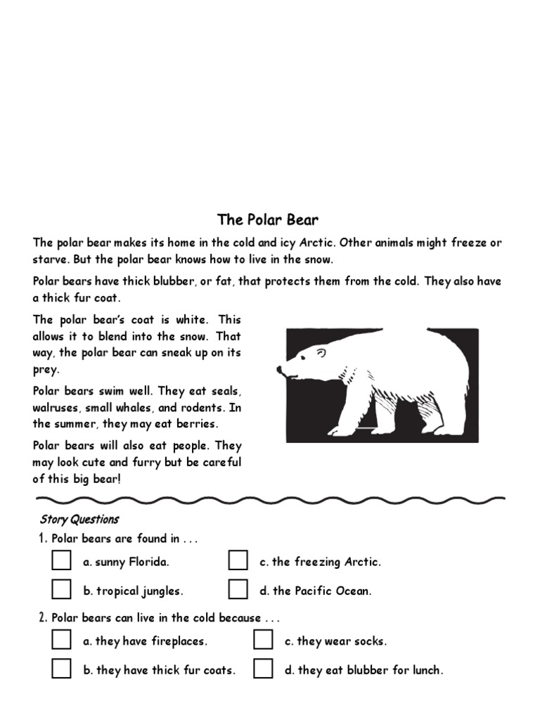 1.4. Reading Stories - The Polar Bear | PDF