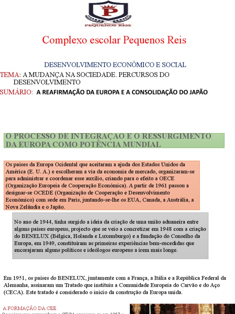 Complexo Escolar Pequenos Reis | PDF | União Europeia | Europa