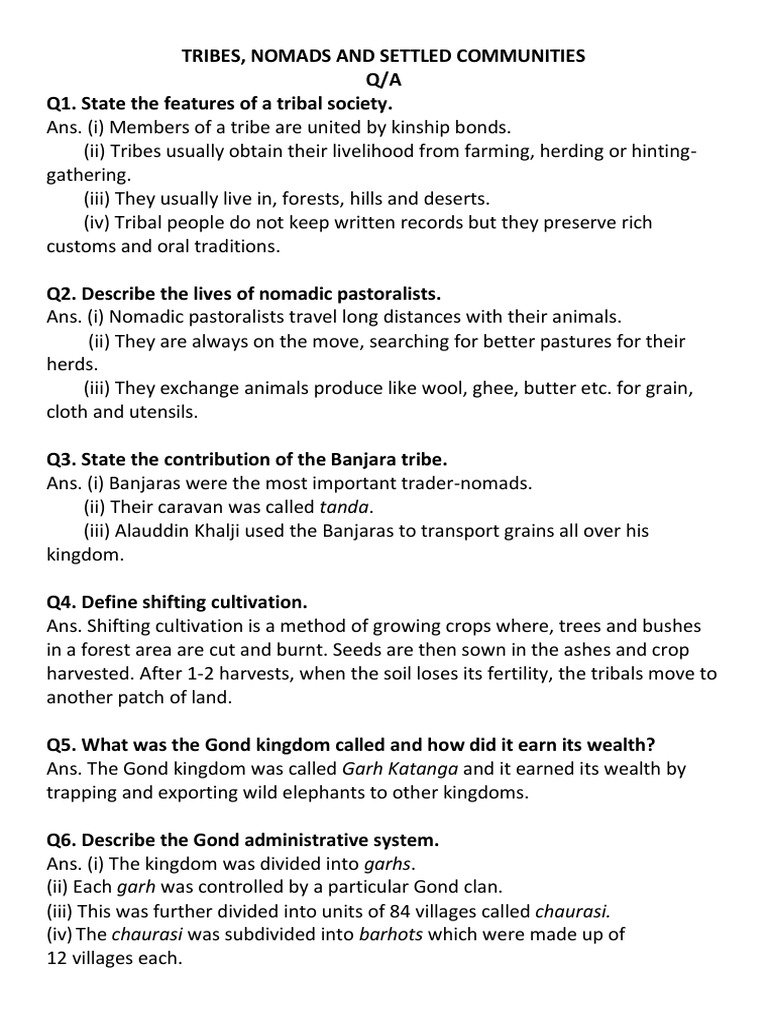 Tribes Nomads and Settled Communities | PDF | Agriculture | South Asia