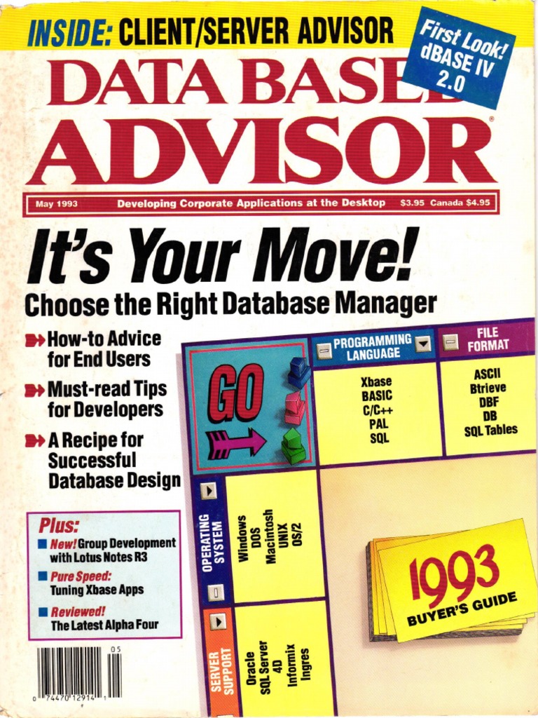Database Advisor - May 1993 | Download Free PDF | Software Development ...
