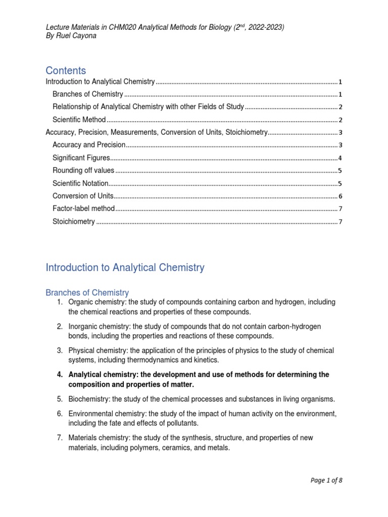 Cayona Lec CHM020 Measurements | PDF | Significant Figures | Stoichiometry