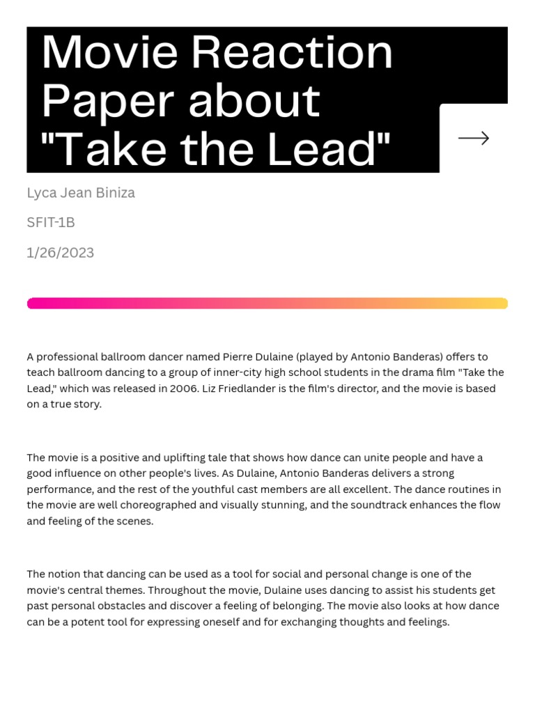 Movie Reaction Paper of | PDF