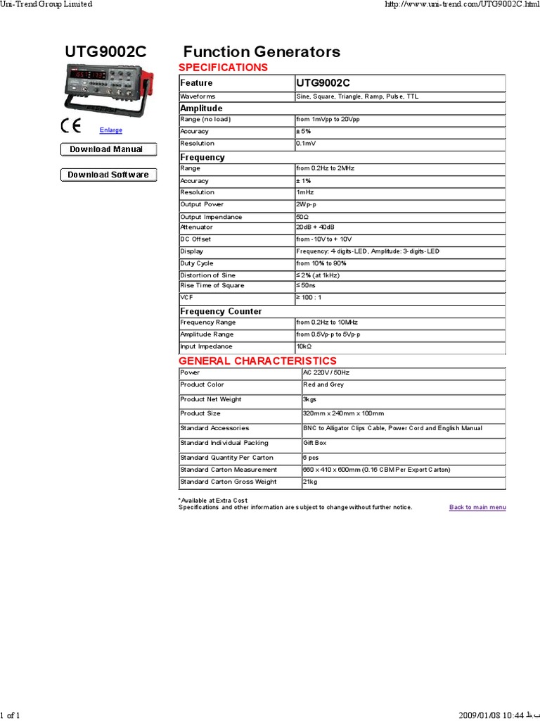 Utg 9002 | PDF | Amplitude | Distortion