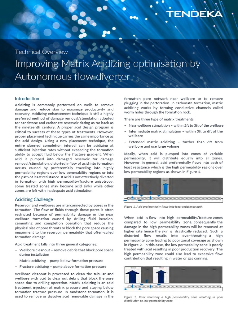 Improving Matrix Acidizing White Paper | PDF | Petroleum Reservoir ...
