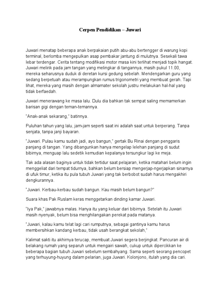 Cerpen Pendidikan | PDF