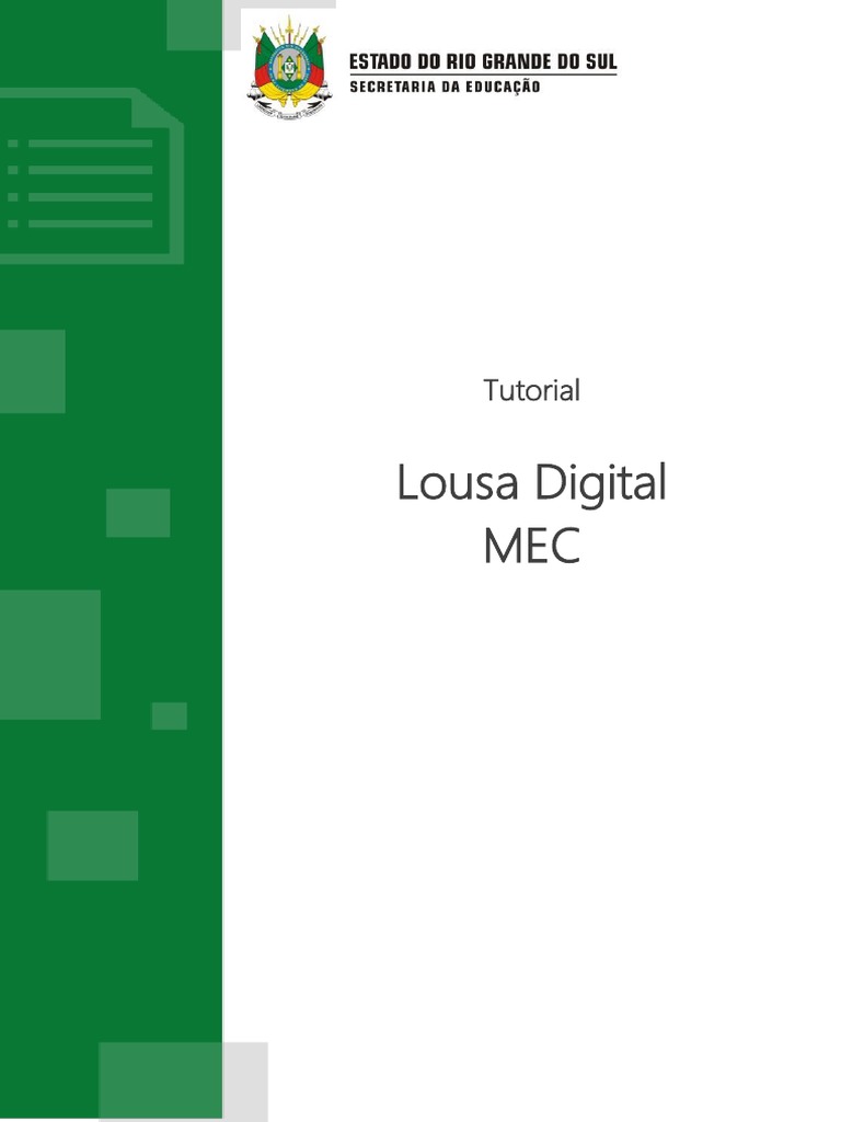 Tutorial Lousa Digital MEC | PDF | Sem fio | Caneta