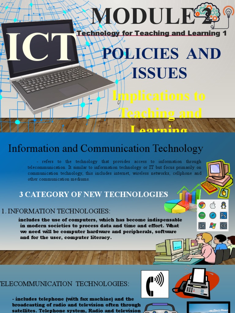 Ict Policies And Issues Implication To Teaching And Learning Pdf