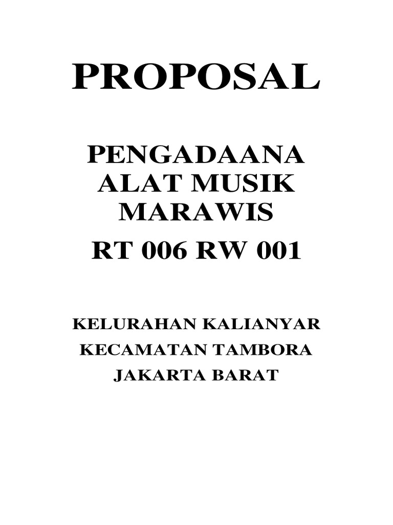 Proposal Marawis | PDF