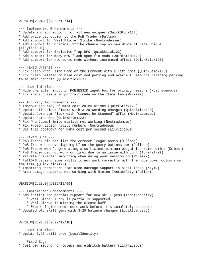 Change Log | PDF | Software Bug | Keyboard Shortcut