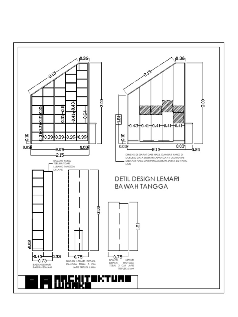 Lemari Bawah Tangga 1 | PDF