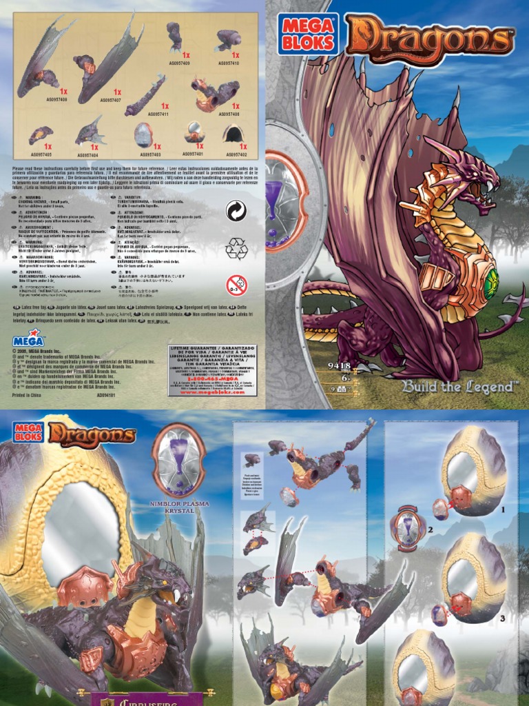 Mega-Bloks Dragons 9418 Cirrusfire-Solstice-Dragon | PDF | Marcas de ...