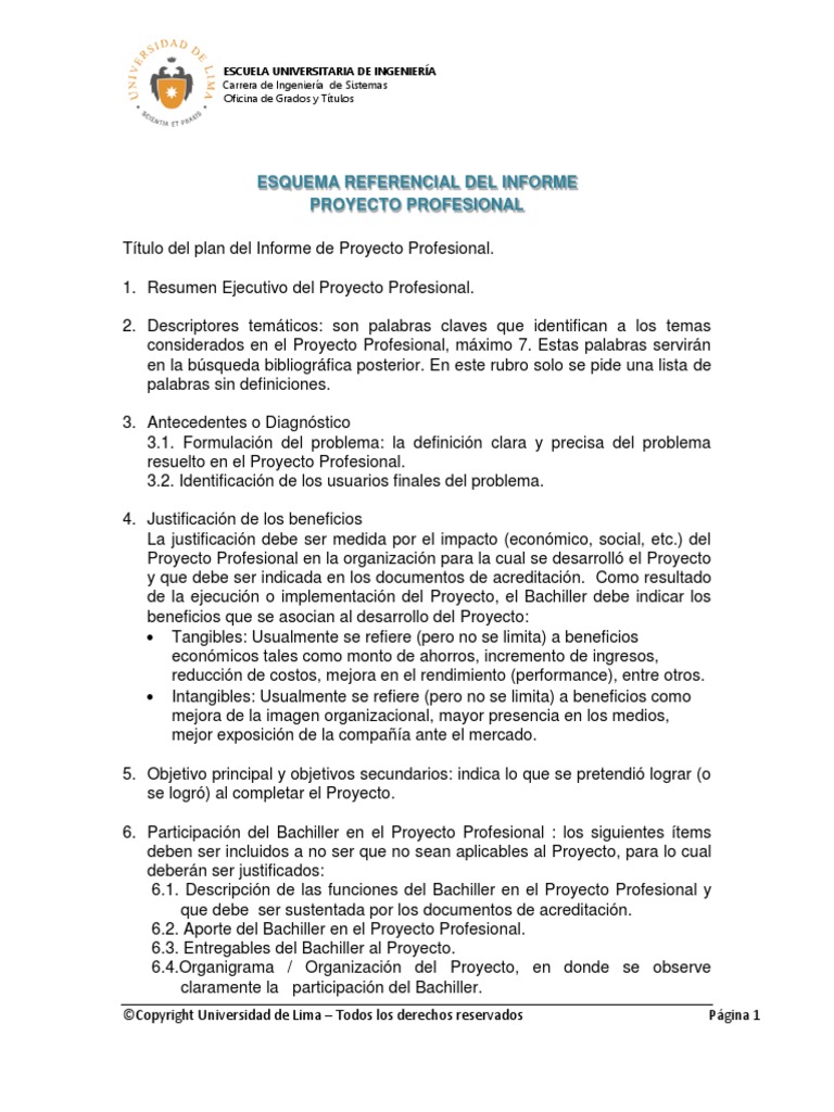 Proyecto Profesional - Guia Presentacion Informe PP | PDF | Software