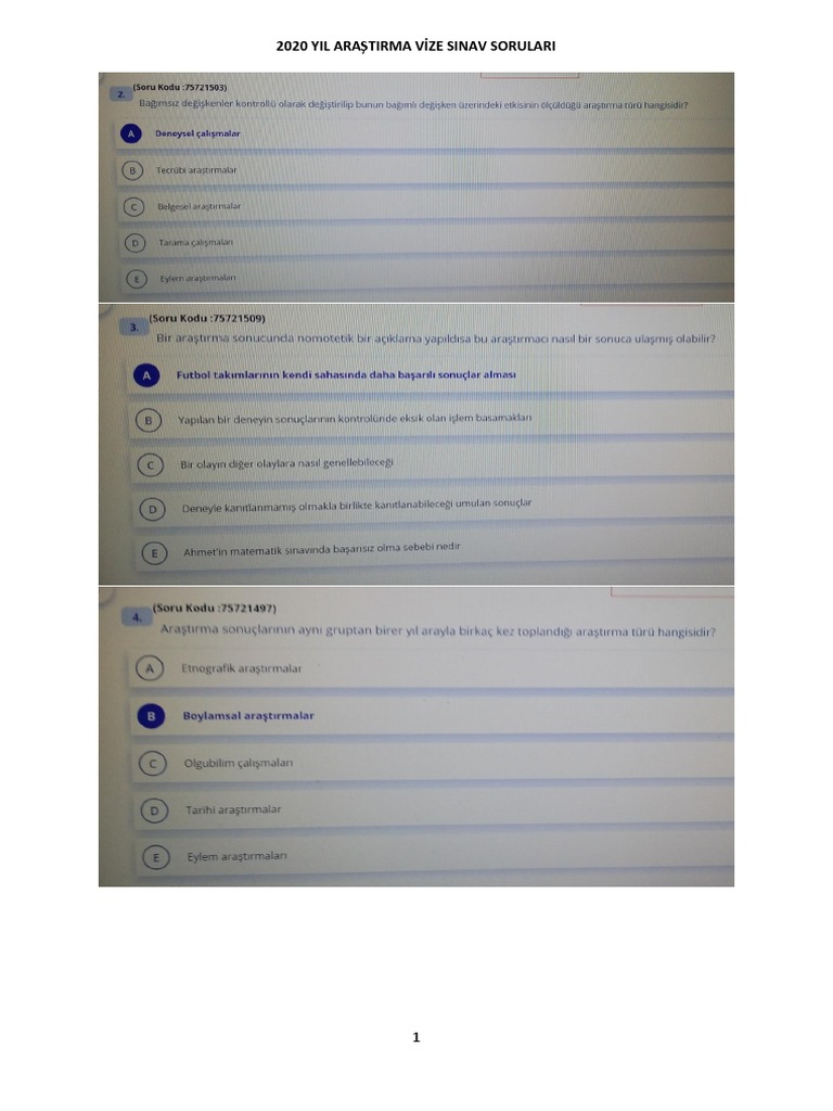 Ornek Sorular 01 | PDF