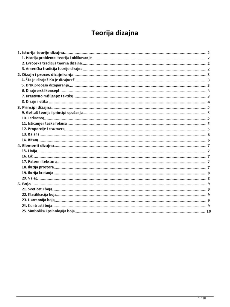 Teorija Dizajna | PDF