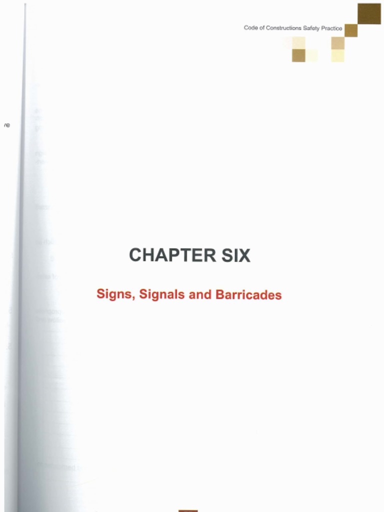 Chapter 6 - Signs, Signals and Barricades | PDF