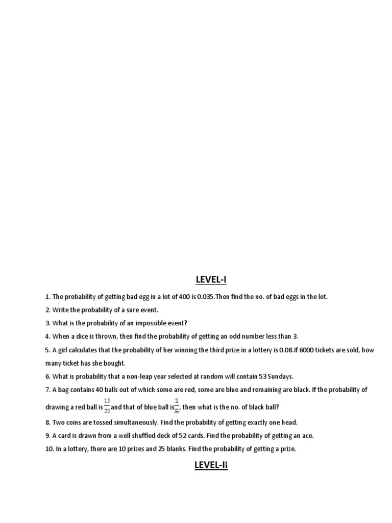 Class 10th Maths Probability | PDF | Probability | Probability Theory