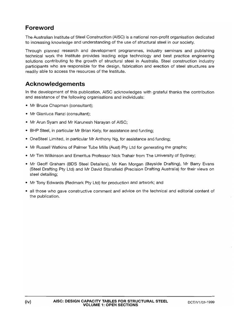 5AISC - Design Capacity Tables For Structural Steel - Open Sections | PDF