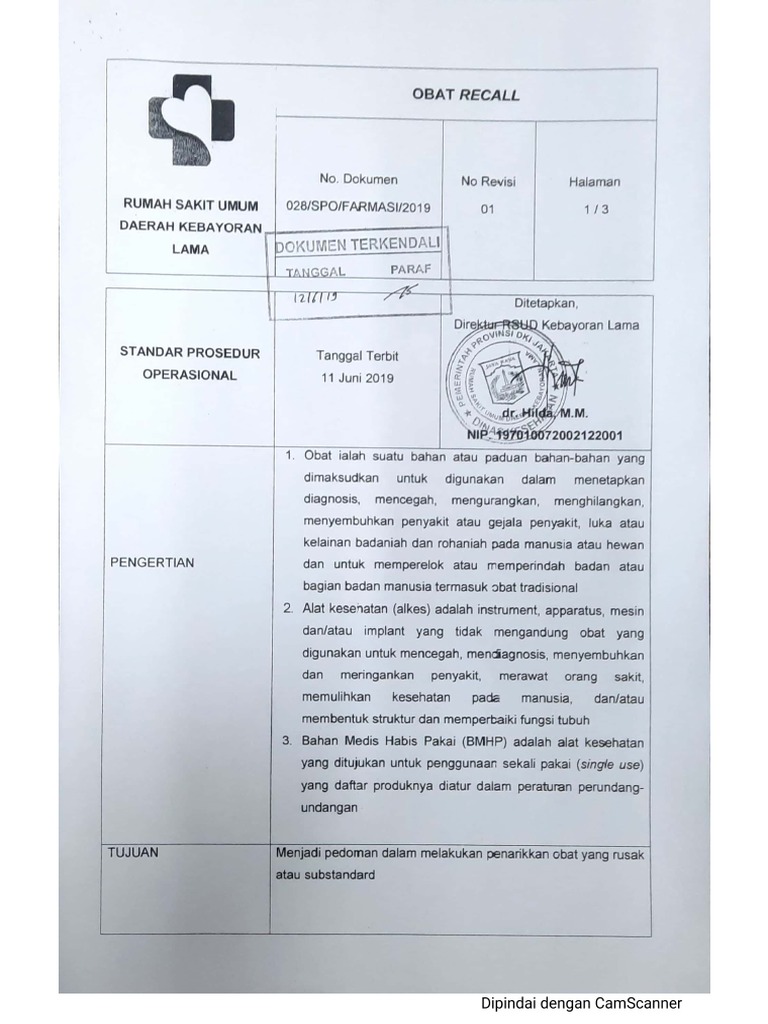 SPo Obat Recall | PDF