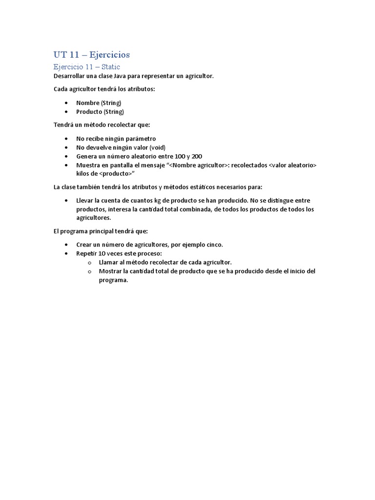 UT 11-Ejercicios 11 | PDF