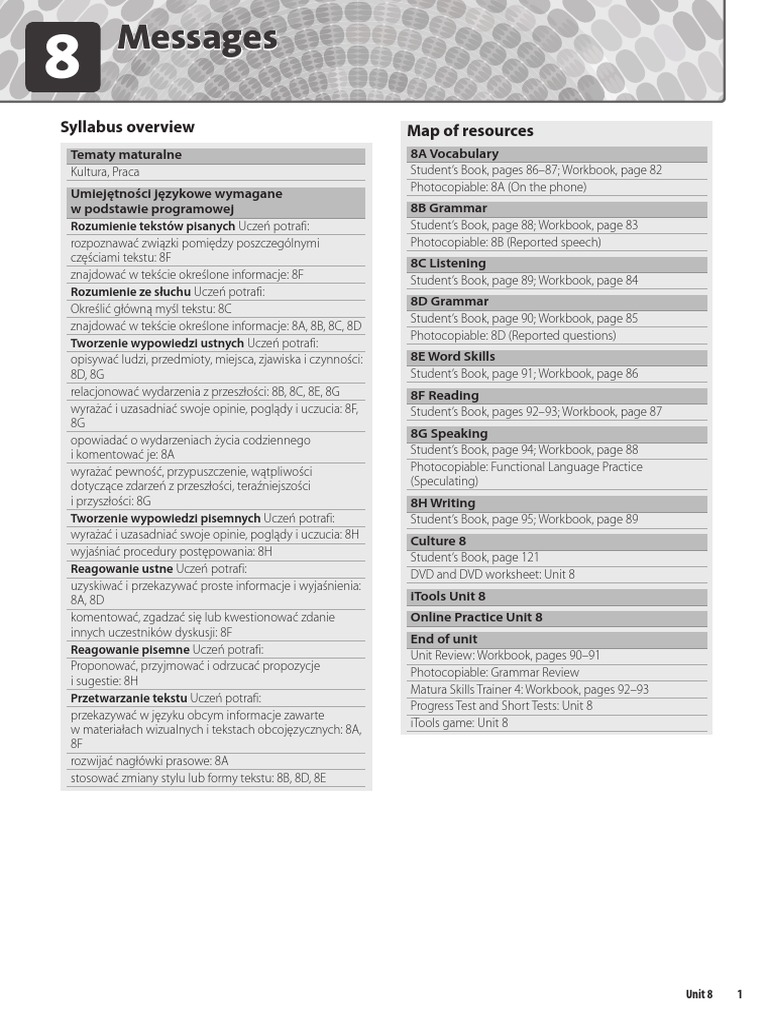 10 Unit 8 Teacher's Guide | PDF 10 Unit 8 Teacher's Guide | PDF