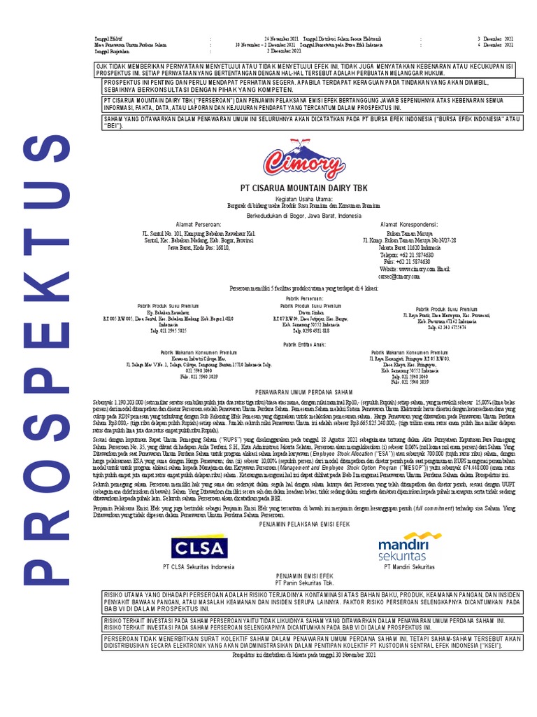 Prospektus Penawaran Umum Saham CMD | PDF