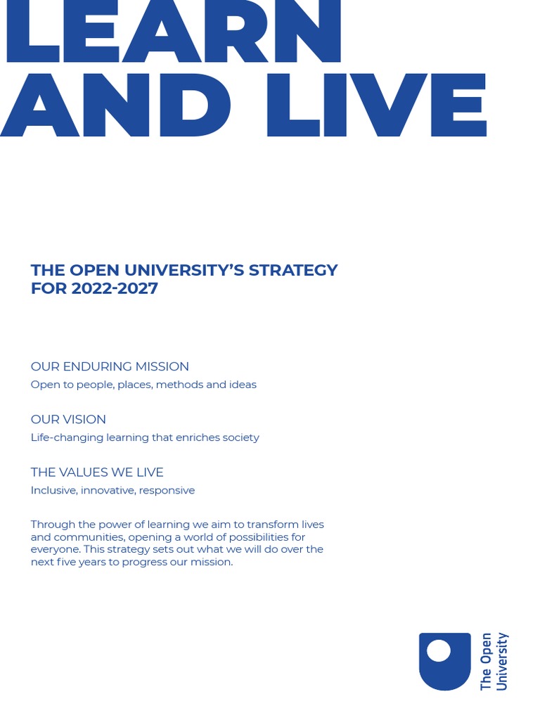 Learn and Live Ou Strategy 2022 2027 | Download Free PDF | Sustainability | Learning