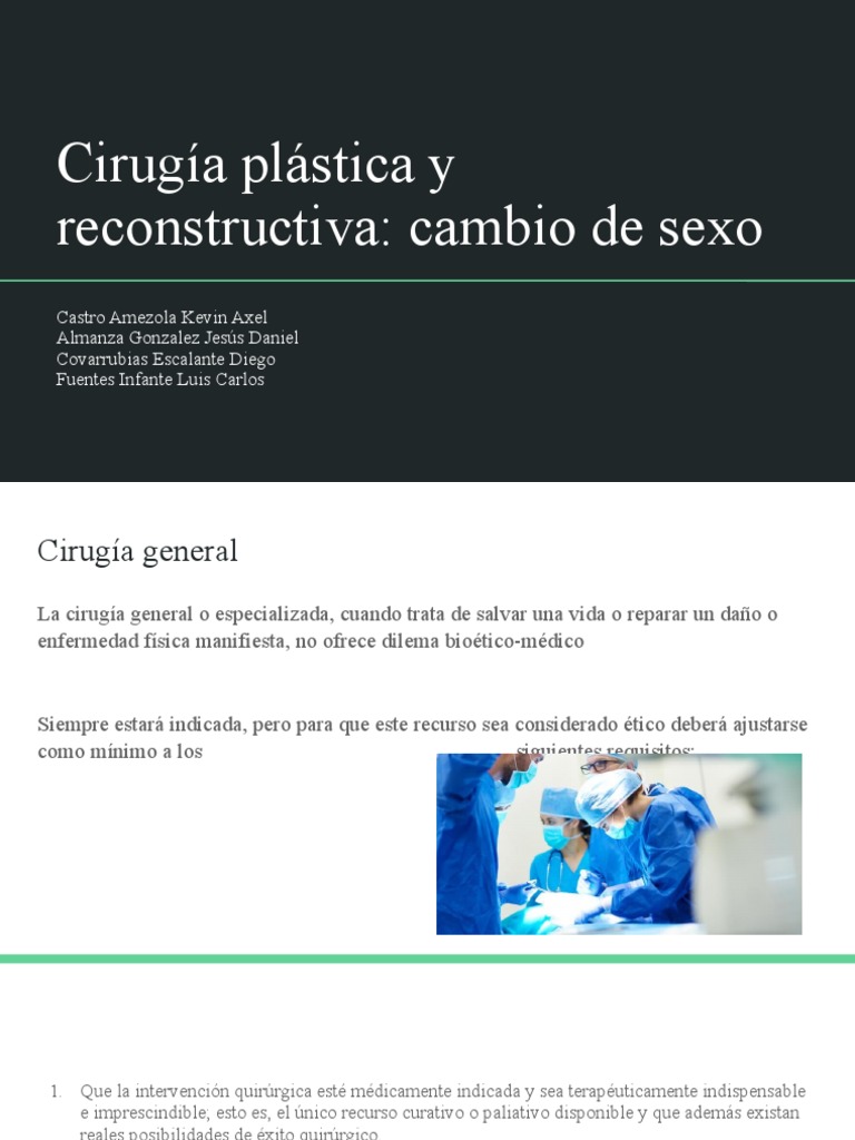 Cirugía Plástica y Reconstructiva - "Cambio de Sexo" | PDF | Cirugía | Transexual