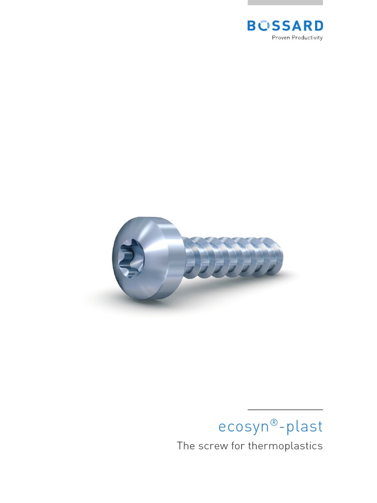 Ecosyn Plast EN | PDF | Screw | Manufactured Goods