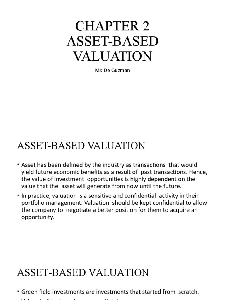 Chapter 2 Abv | PDF | Book Value | Valuation (Finance)