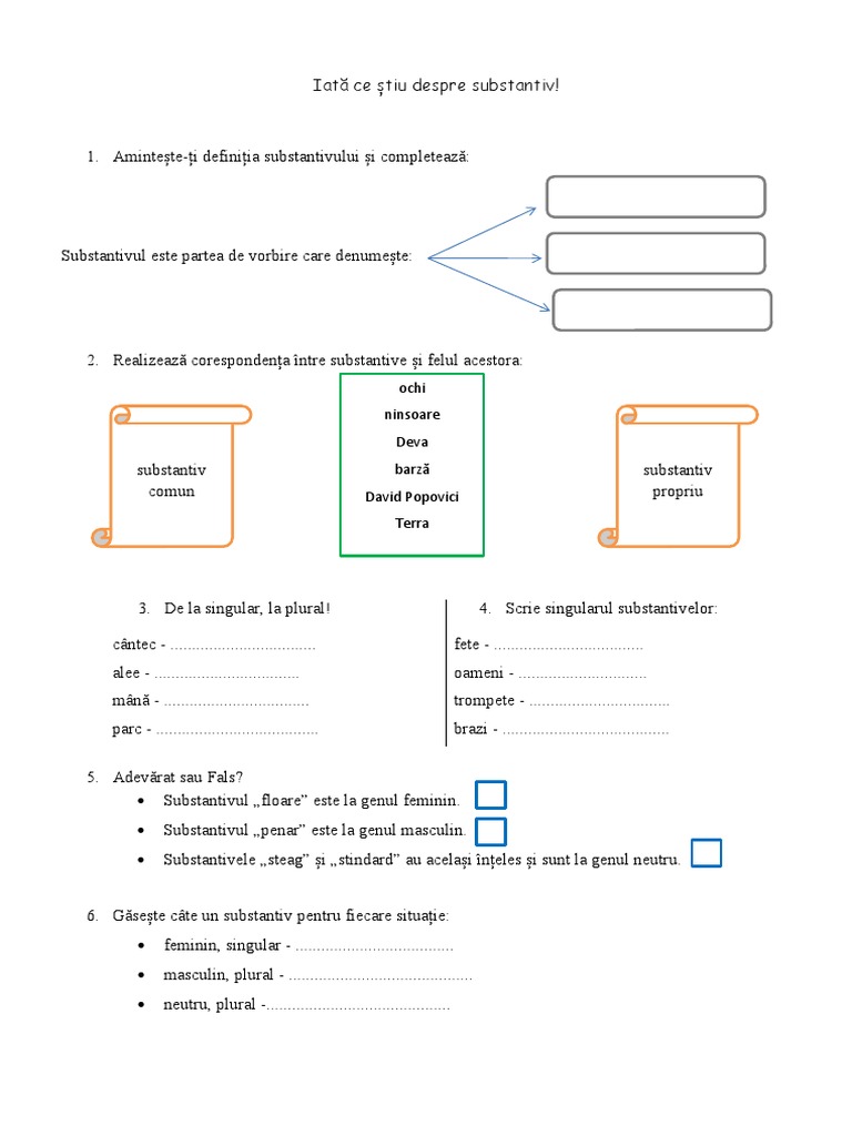 41 Substantivul | PDF