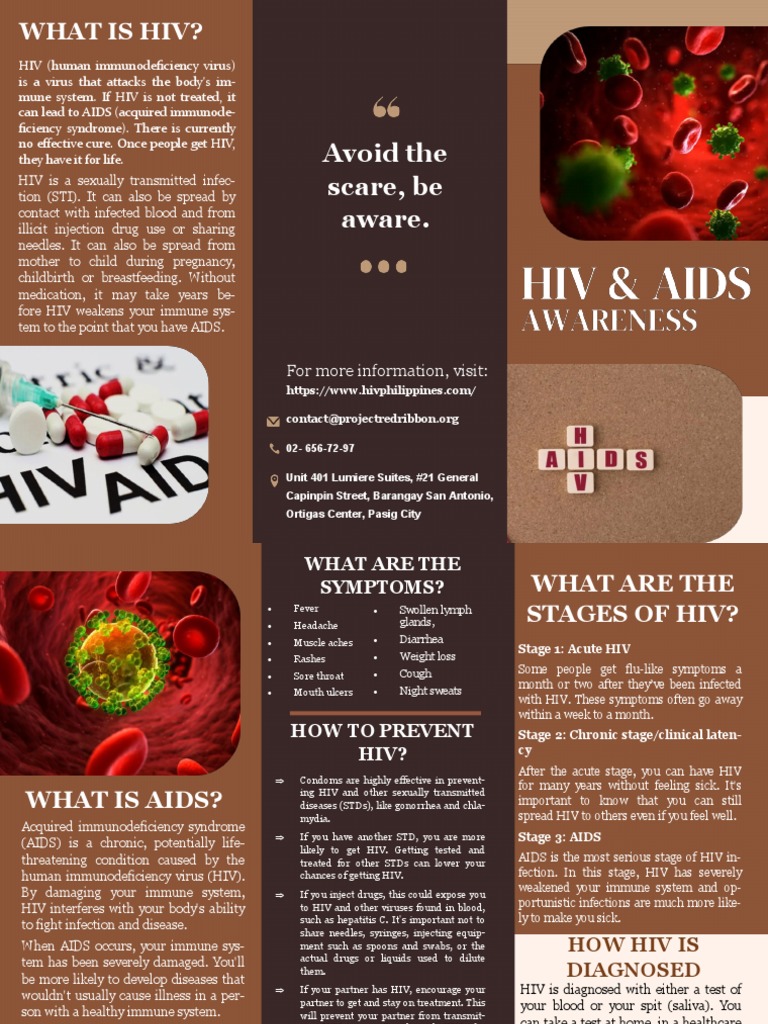 HIV Awareness Brochure | PDF | Hiv/Aids | Sexually Transmitted Infection