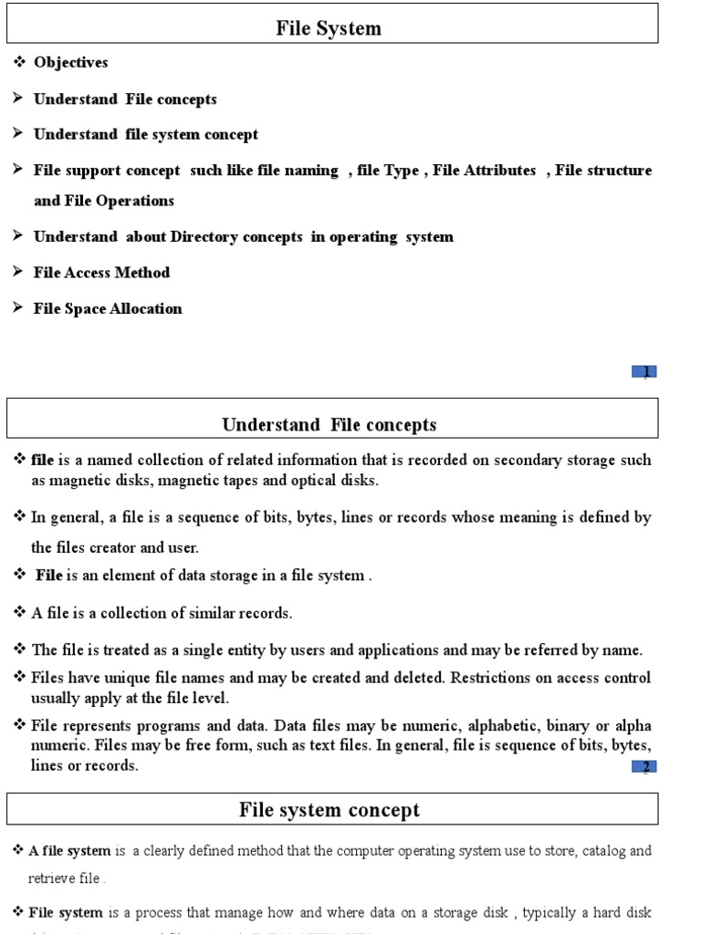 Operating System Chapter Five | PDF | Computer File | File System