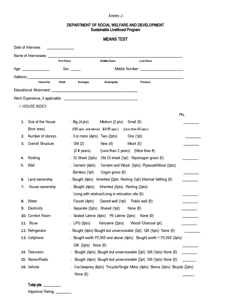 58 - SLP Means Test Tool | PDF