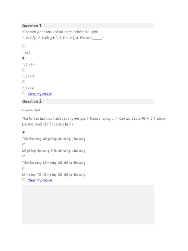 Đề Ôn Cuối Kỳ RHM | PDF