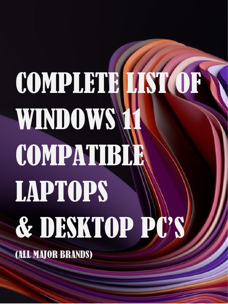 Liste des ordinateurs compatibles Windows 11 | PDF