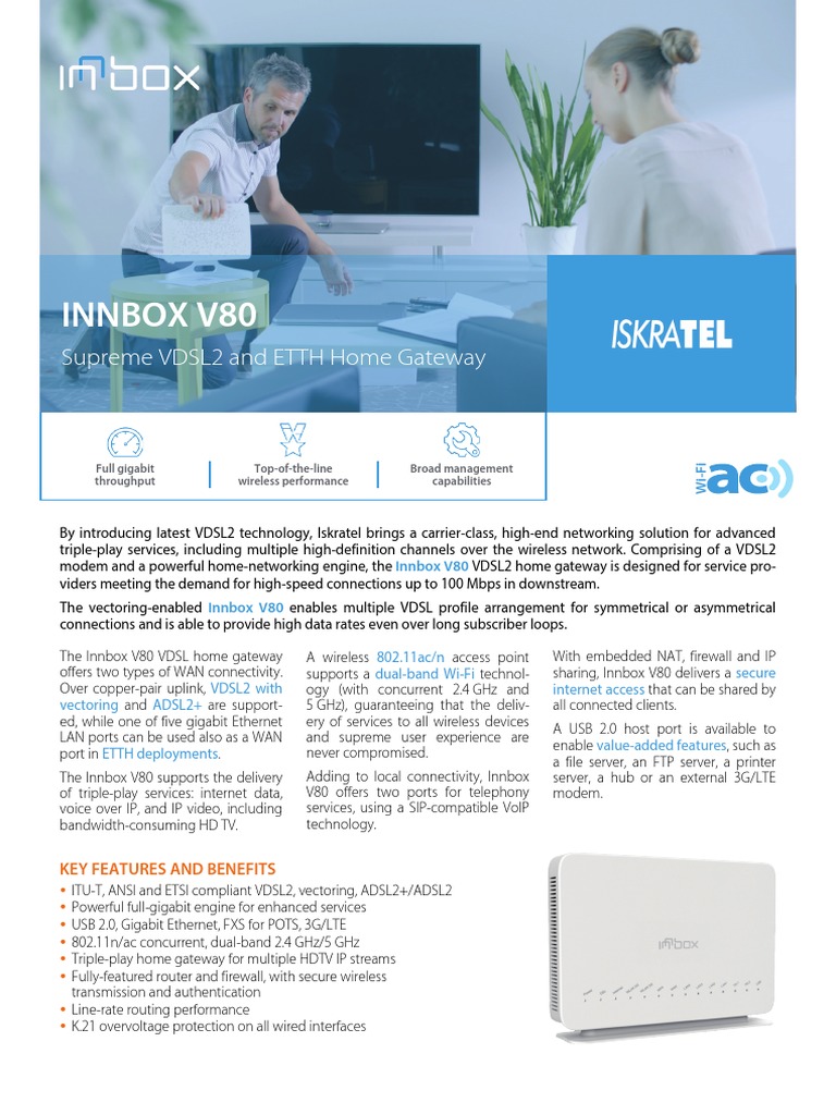 Iskratel Innbox V80 Datasheet EN | PDF