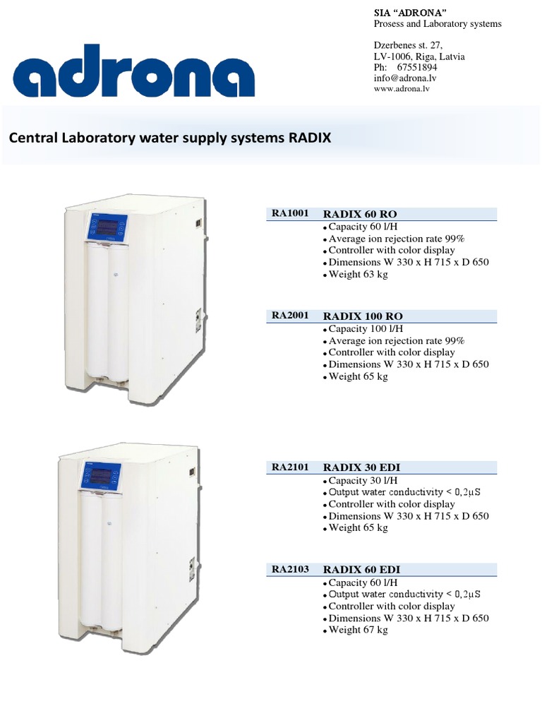 Brochure ADRONA Sistema RADIX | PDF