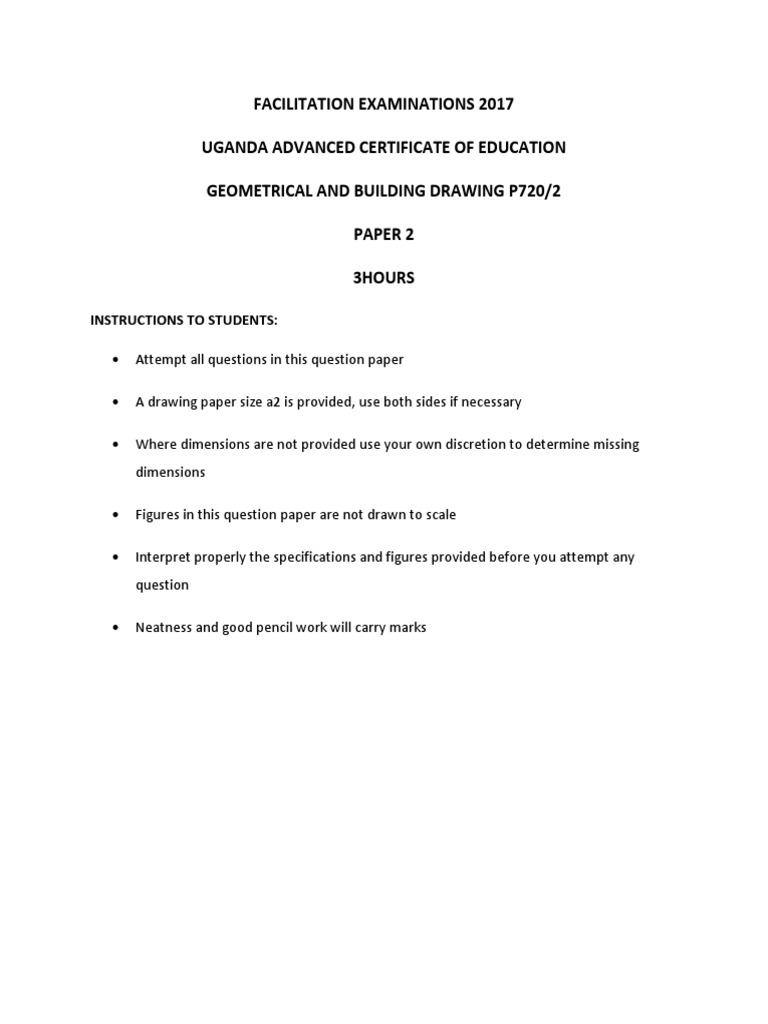 TD Building and Construction Paper 2 S.6 | PDF | Architectural Elements ...