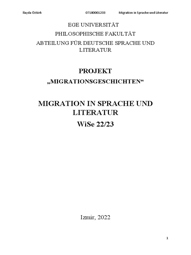 İlayda - Ozturk Migration | PDF