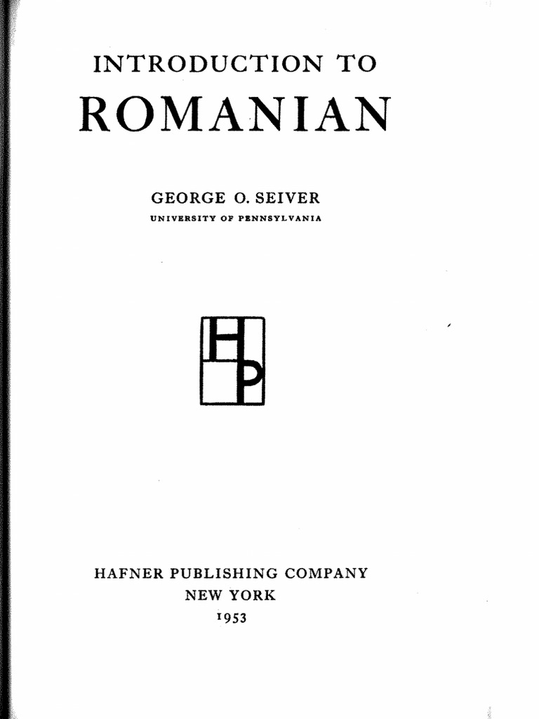 Seiver George O. - Introduction To Romanian | PDF